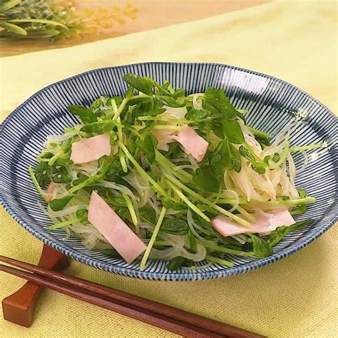 ヘルシーでやみつき♪ 豆苗と春雨のサラダのレシピ動画・作り方 デリッシュキッチン