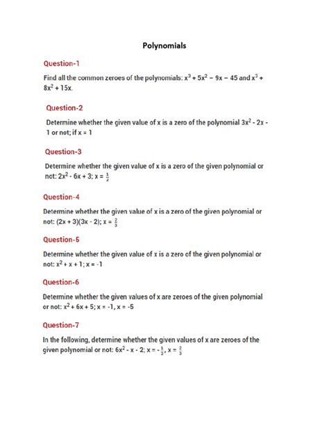 2 Polynomials Pdf