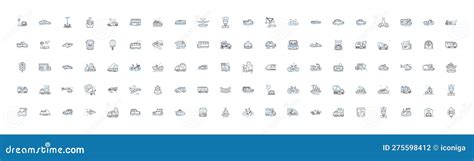 Movement Line Icons Collection Flowing Swirling Bouncing Vibrant
