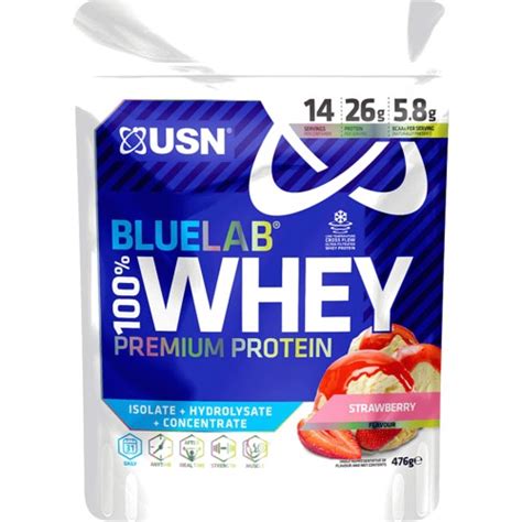 Usn Blue Lab 100 Whey Protein Strawberry Flavour Powder 476g