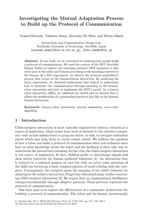 Pdf Investigating The Mutual Adaptation Process To Build Up The