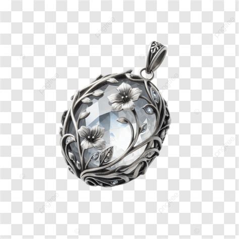 투명한 배경에 3d 스털링 실버 골동품 아르데코 코로크래프트 꽃무늬 둥근 핀 브로치 팬던트 투명한 배경에 3d 스털링 실버 골동품 아르데코 코로크래프트 꽃무늬 둥근 핀