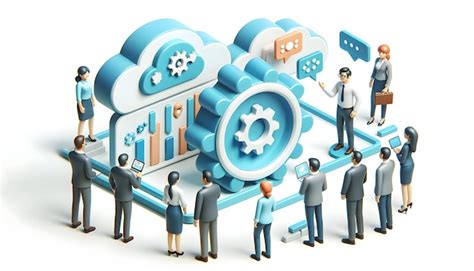 Premium Photo Cartoon 3D Team Collaboration Icon Fostering Synergy