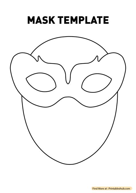Printable Blank Mask Templates Printables Hub