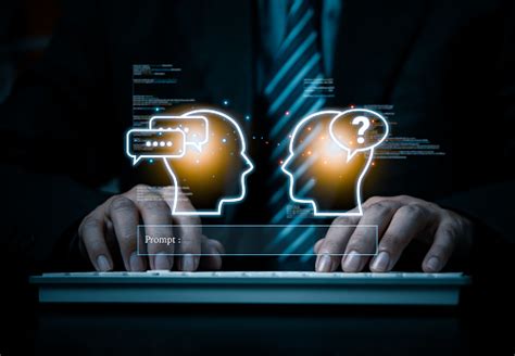 명령 프롬프트 Ai 인터페이스 및 기계 학습 언어 처리 신경망 및 컴퓨터 비전 챗봇 기술 자동화 데이터 분석 및 소프트웨어 개발 사용 인공지능에 대한 스톡 사진 및 기타