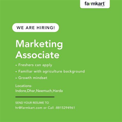 Aditya Kachchwa On Linkedin We Are Hiring Farmkart Is Looking For Marketing Associates To