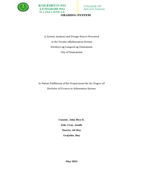 Chapter 1 Grading System Pdf