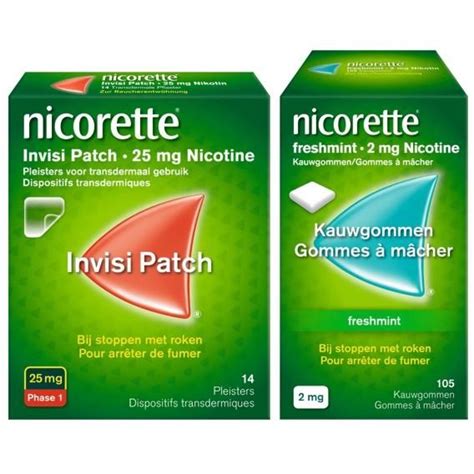Nicorette Combi Therapy Patch 25mg Gum 2mg Pakket 1 Stuks Kopen Of Bestellen € 46 21 Bij