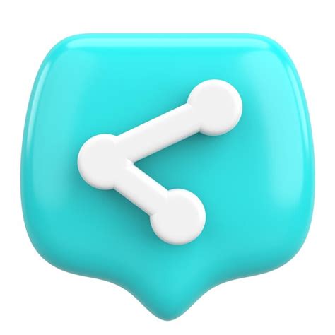 Premium Photo Share Icon Share Button 3d Illustration
