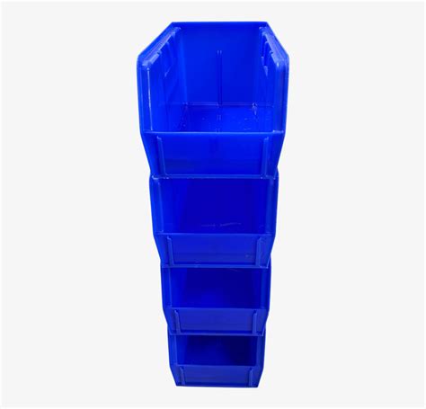 Uline S 12415 Blue Plastic Stackable Storage Bin 11 X 5 1 2 X 5 Lot Of 4 Max Marine Outlet
