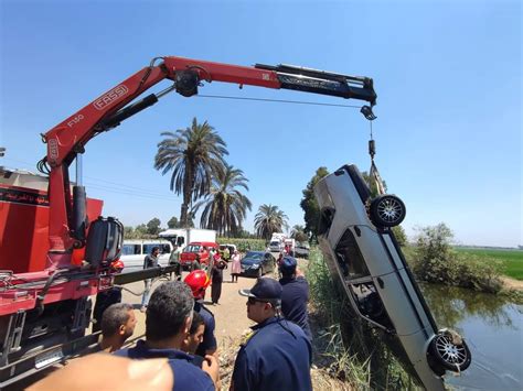 تفاصيل مصرع سيدة وإصابة زوجها في حادث انقلاب سيارة ملاكي بالغربية صور