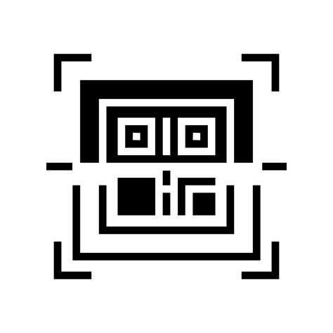 Scanning Qr Code Glyph Icon Vector Isolated Illustration Vector Art At Vecteezy