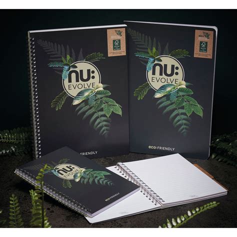 Nu Evolve A4 Black Stitch Bound Notebook Nu004014v1