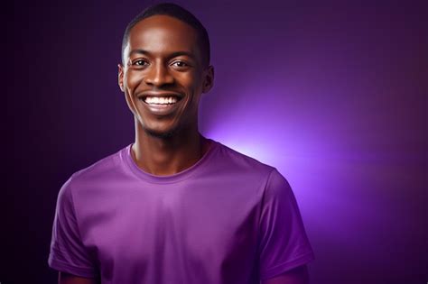 Premium Ai Image Illustration Of A Happy Man Dressed In Purple T
