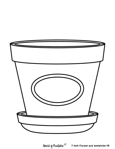Flower Pot Outline