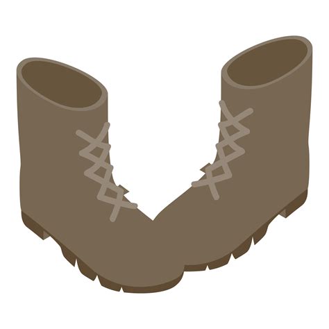 Laceup Boots Icon Isometric Style 15657577 Vector Art At Vecteezy