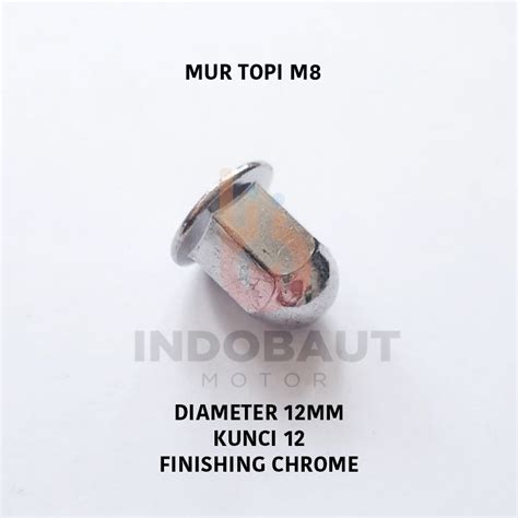 Jual Mur Topi M8 Chrome Baut 12 Shopee Indonesia