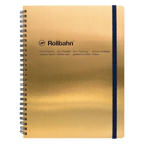 Rollbahn Notebook Gold In Three Sizes Greer Chicago