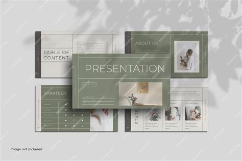 Premium Psd Presentation Slide Mockup With Top Angle View
