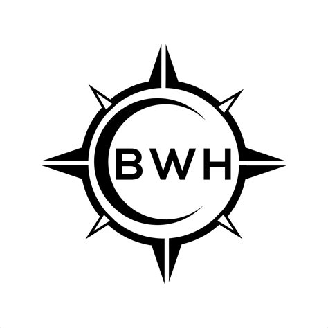 Bwh Resumen Tecnología Circulo Ajuste Logo Diseño En Blanco