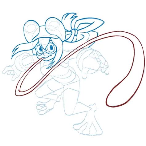 How To Draw Tsuyu Asui Anime Character Step By Step