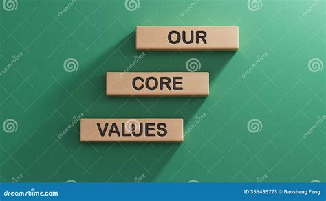 Our Core Values Symbol Concept Words Our Core Values On Wooden Blocks