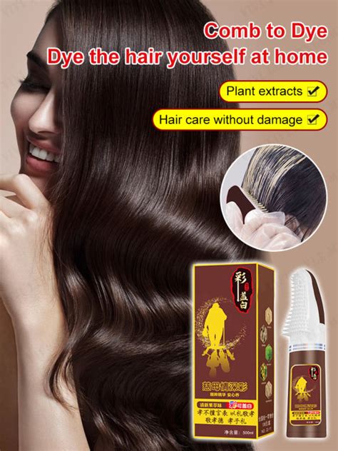 Manxian Plant Hair Dye Cream With Comb Applicator Botanical Hair Dye