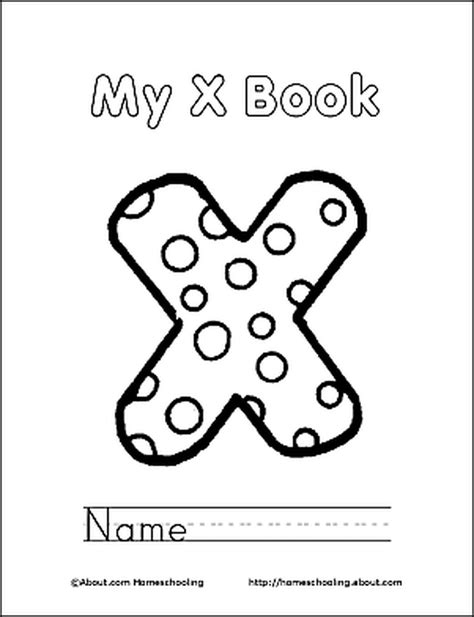 Letter X Coloring Book Free Printable Pages Alphabet Coloring Pages