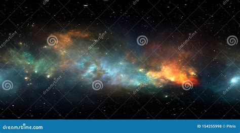 Sistema De 360 Grados Y Nebulosa Estelares Del Gas Panorama Mapa Del