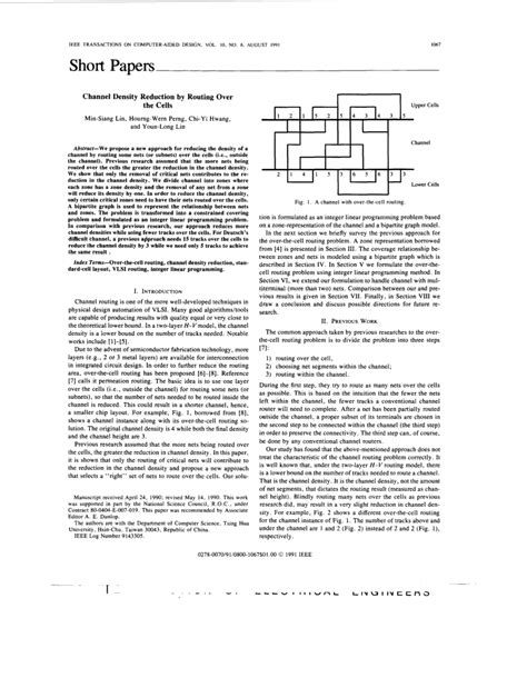 PDF Channel Density Reduction By Routing Over The Cells