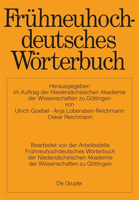 Frühneuhochdeutsches Wörterbuch