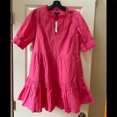 J Crew Dresses Nwt Jcrew Pink Dress With Ruffle Detail Small