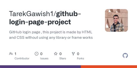 Github Tarekgawish1github Login Page Project Github Login Page