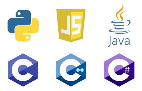 Premium Vector Popular Programming Languages Set