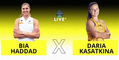 AO VIVO Acompanhe Bia Haddad X Kasatkina Em Abu Dhabi Em Tempo Real