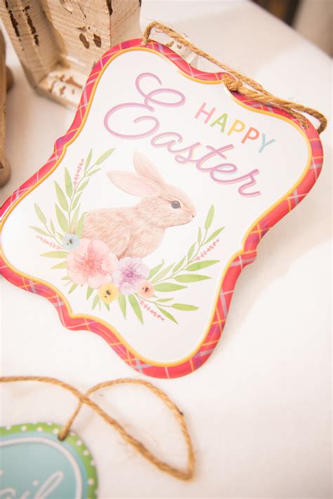 7 Embossed Tin Easter Sign Decorators Warehouse