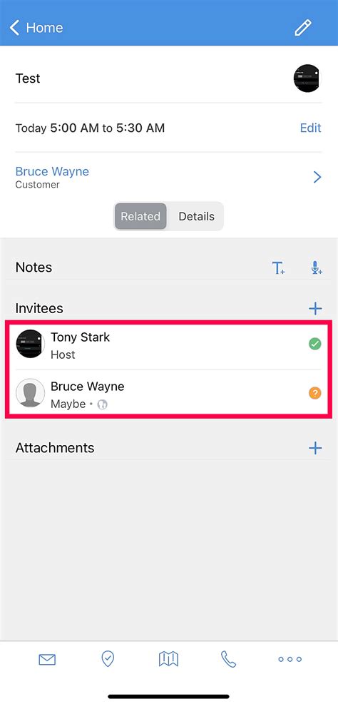 tracking participants availability within the zoho crm mobile app