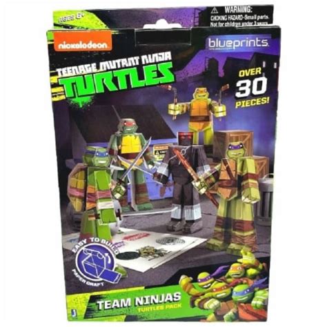 Jazwares Teenage Mutant Ninja Turtles Tmnt Blueprints 30 Piece Papercraft Set 1 Unit Fred Meyer