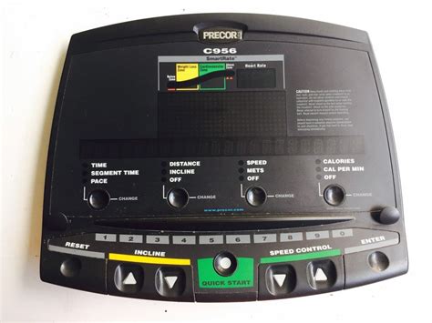 Precor C956 956 Treadmill Display Console Panel Overlay Electronic