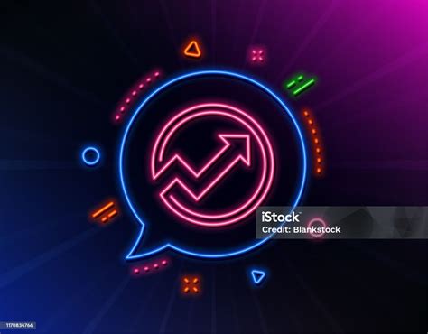 chart line icon report graph in circle sign vector stock illustration download image now istock