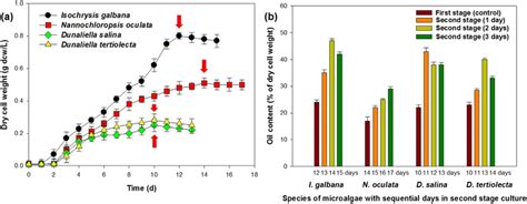 Time Course Profiles Of First Stage Culture A And Oil Contents With