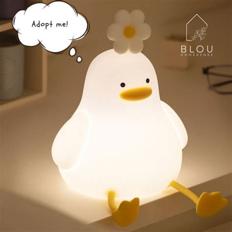 Jual Blou Lampu Tidur Unik Bebek Daisy Duck Silicone Lamp Usb Charging