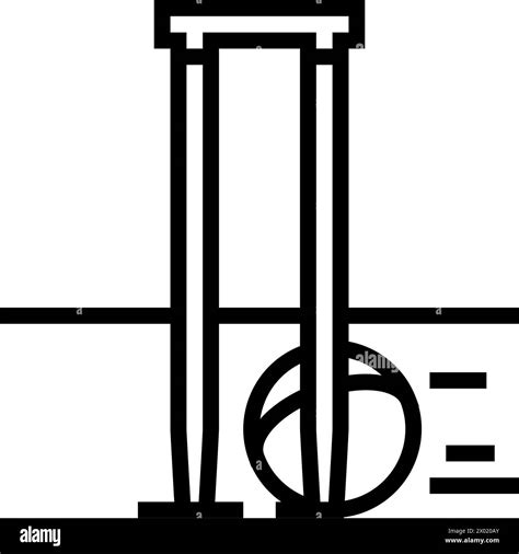Rover Croquet Game Line Icon Vector Illustration Stock Vector Image