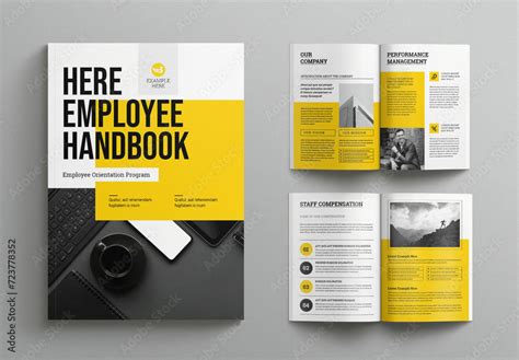 Employee Handbook Layout Design Template Stock Template Adobe Stock