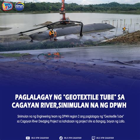 Paglalagay Ng Geotextile Tube Sa 98 5 I Fm Cauayan