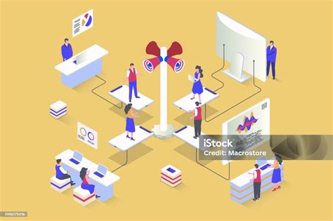 3d 아이소메트릭 디자인의 추천 마케팅 개념 커뮤니케이션 및 광고 도구를 사용하여 새로운 고객을 유치하는 로열티 프로그램 웹