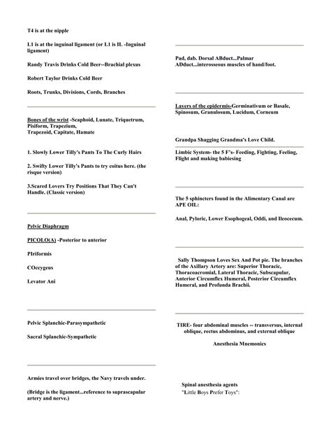 Anatomy Biochemistry Mnemonics Pdf