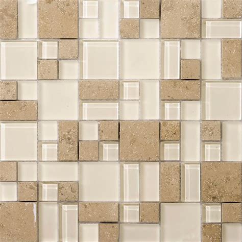 Emser Lucente Lido Gloss Matte Mix 12 76 In X 12 76 In X 8mm Glass Mesh Mounted Mosaic Tile