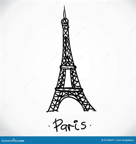 Vector Eiffel Tower Stock Vector Illustration Of Elegant 57728437