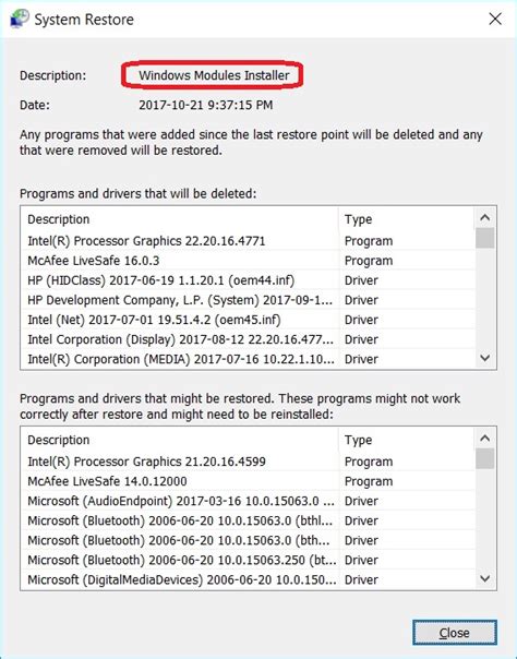 Impact Of Restoring Windows 10 System